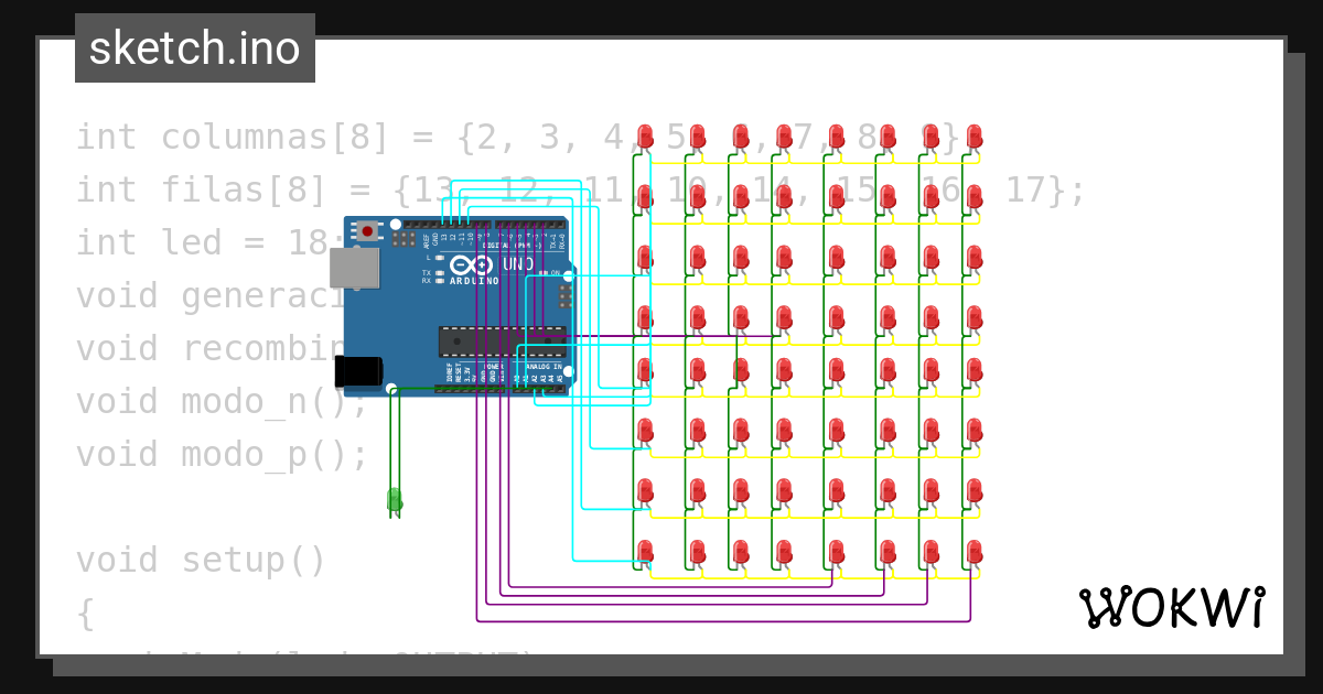 Matriz 8x8 Er Wokwi Esp32 Stm32 Arduino Simulator 5469