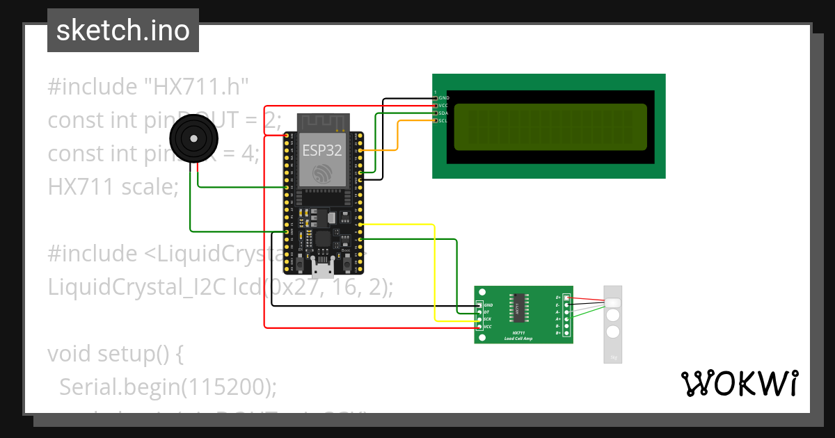 Timbangan Wokwi Esp32 Stm32 Arduino Simulator 
