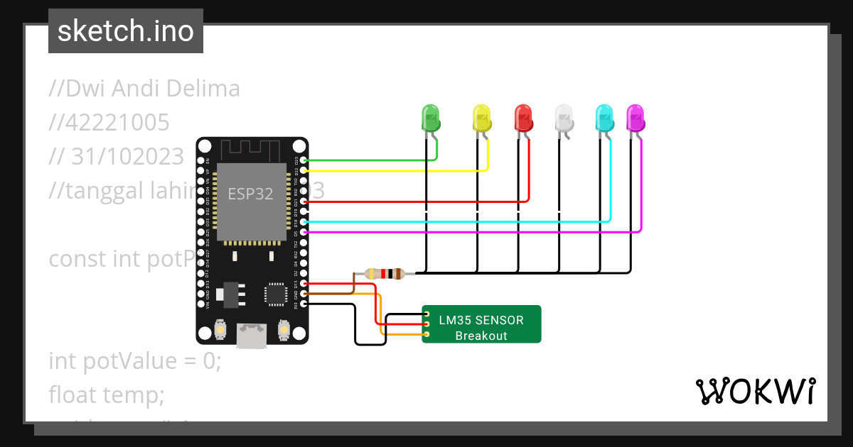 DWI ANDI DELIMA_42221005 UTS - Wokwi ESP32, STM32, Arduino Simulator