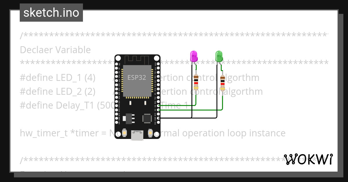 Lap4 ศุภสันห์ - Wokwi ESP32, STM32, Arduino Simulator