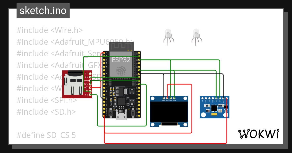 Esp32 vibrometer 36 Hz - Wokwi ESP32, STM32, Arduino Simulator
