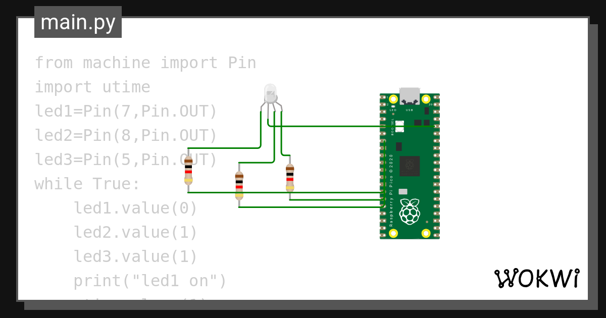 Dhanush Multi Led Wokwi Esp32 Stm32 Arduino Simulator