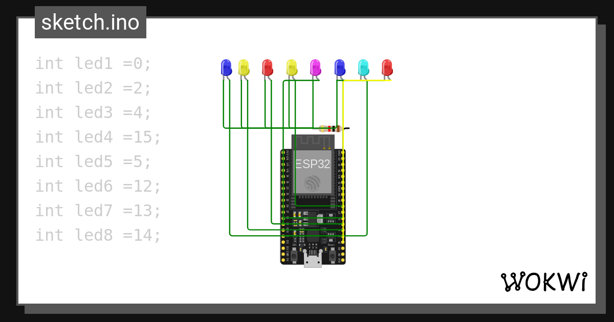 Ledtest Wokwi Esp32 Stm32 Arduino Simulator 8811