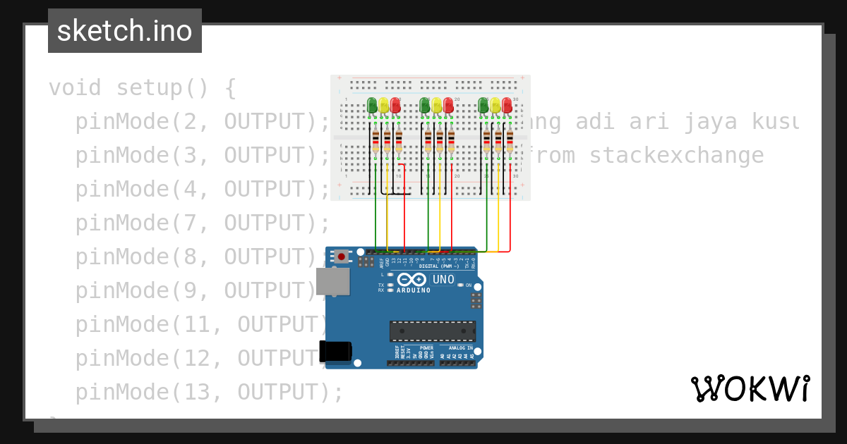 Lalu Lintas Arduino Pertigaan Wokwi Esp32 Stm32 Arduino Simulator 2297