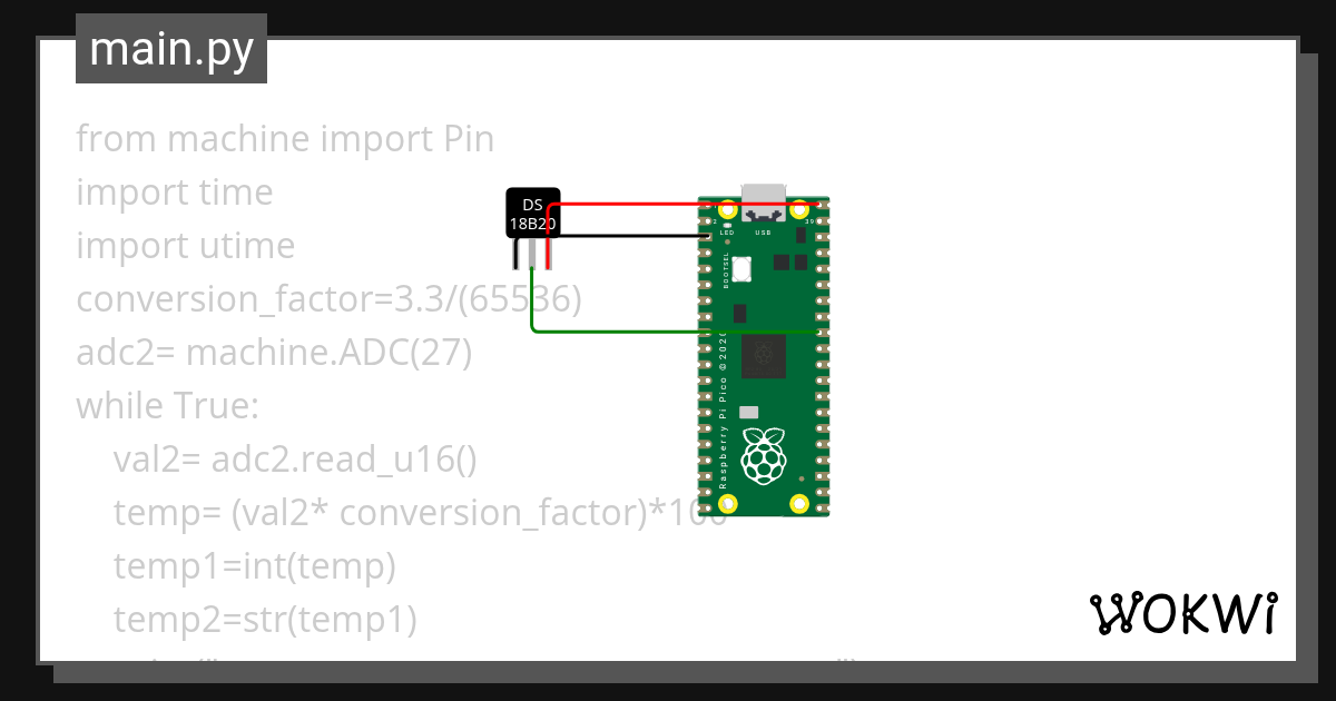 temperature sensor - Wokwi ESP32, STM32, Arduino Simulator