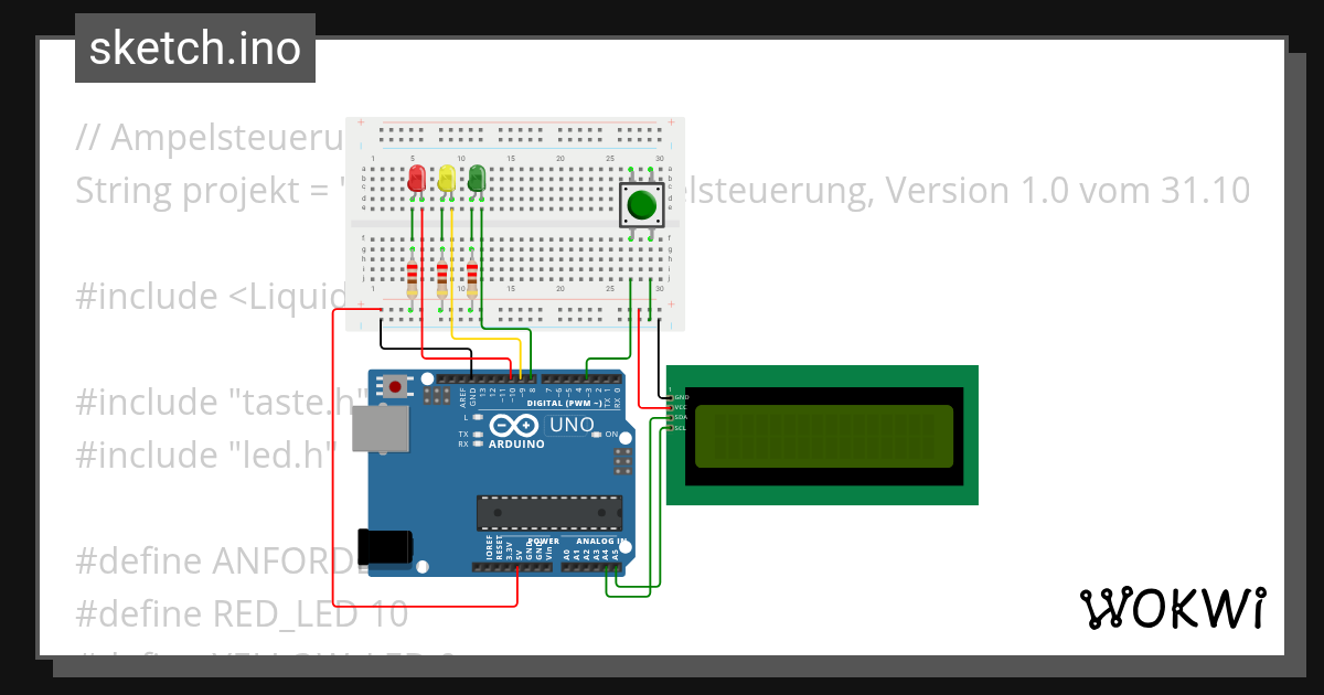 Ampel - Wokwi ESP32, STM32, Arduino Simulator