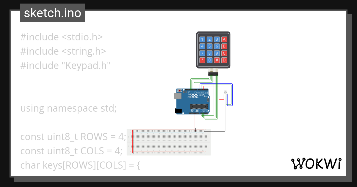 rgb led with keypad - Wokwi ESP32, STM32, Arduino Simulator