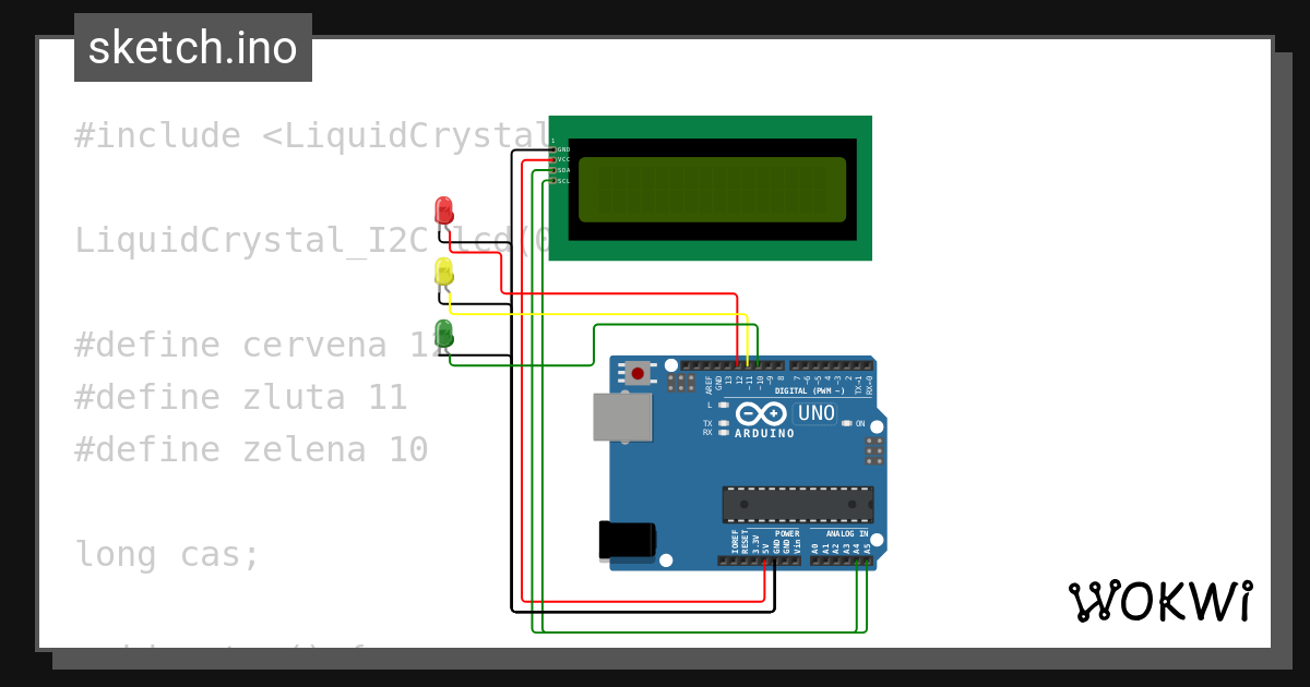 AsŘ Semafor Wokwi Esp32 Stm32 Arduino Simulator 0684