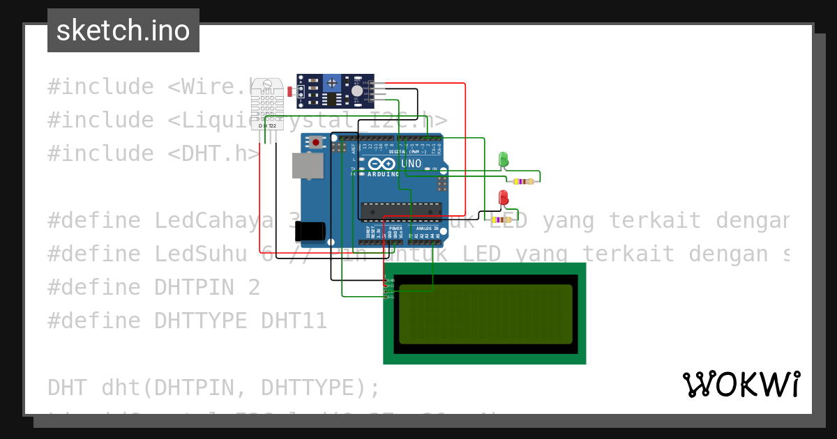 Data Sensor Dht Dan Ldr Wokwi Esp32 Stm32 Arduino Simulator