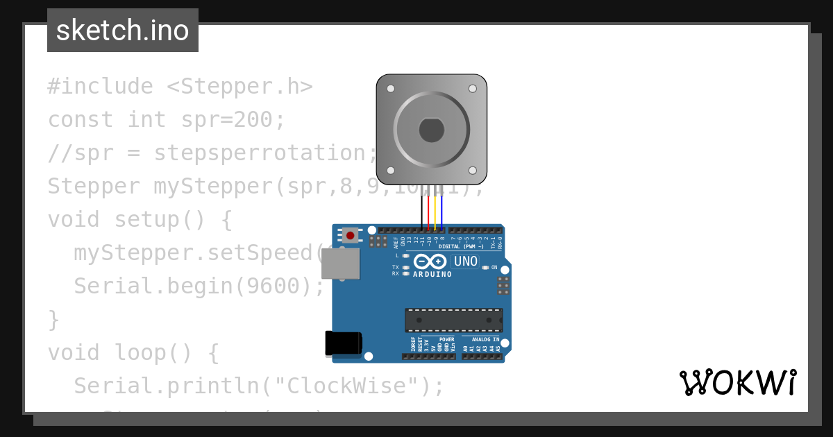 6th Stepper Motor Copy Wokwi Esp32 Stm32 Arduino Simulator