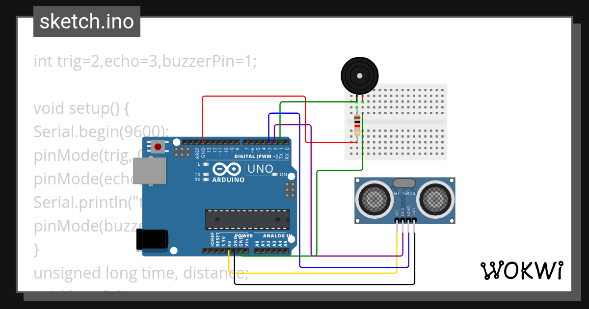 Ultrasonic Sensor Test Wokwi Esp32 Stm32 Arduino Simulator 
