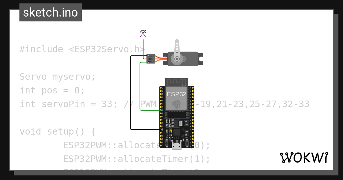Esp32 Servo Wokwi Esp32 Stm32 Arduino Simulator