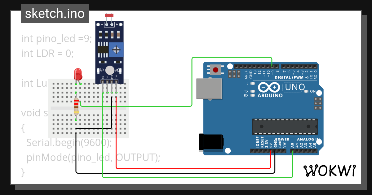 light sensor - Wokwi ESP32, STM32, Arduino Simulator
