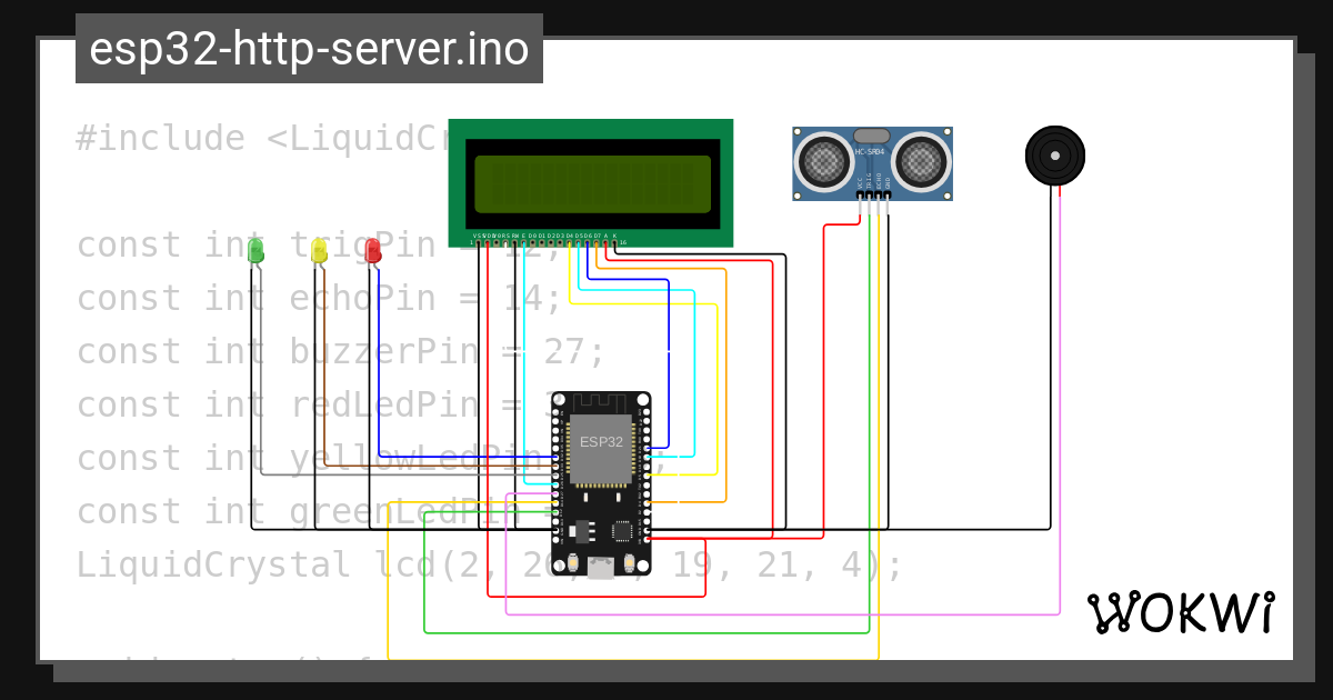 Vehicle Parking Sensor Orginal Wokwi Esp32 Stm32 Arduino Simulator 1773