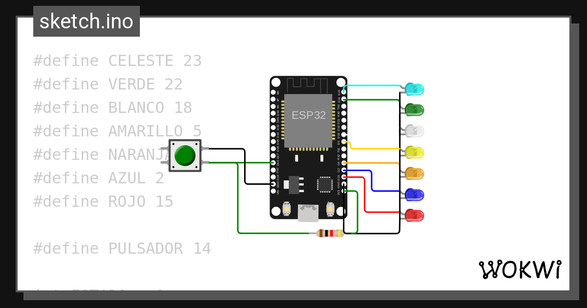 Luces De Navidad Wokwi Esp32 Stm32 Arduino Simulator 6908