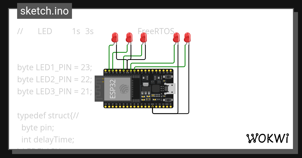 Freertosforlearning Wokwi Esp32 Stm32 Arduino Simulator