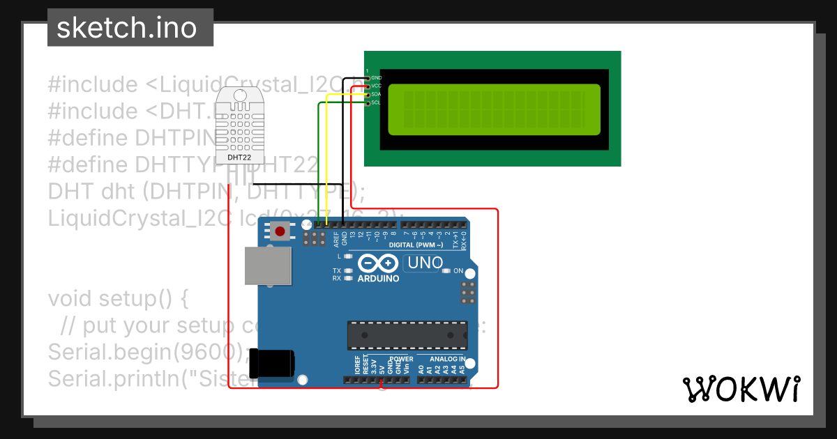 Sensor suhu - Wokwi ESP32, STM32, Arduino Simulator