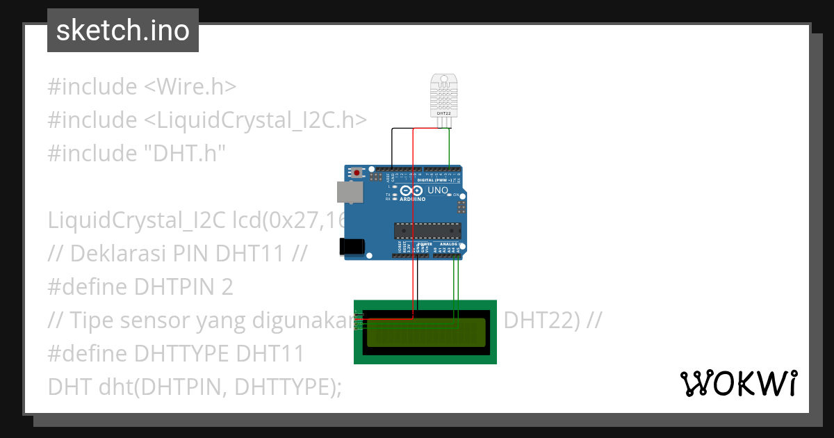 Sensor suhu - Wokwi ESP32, STM32, Arduino Simulator