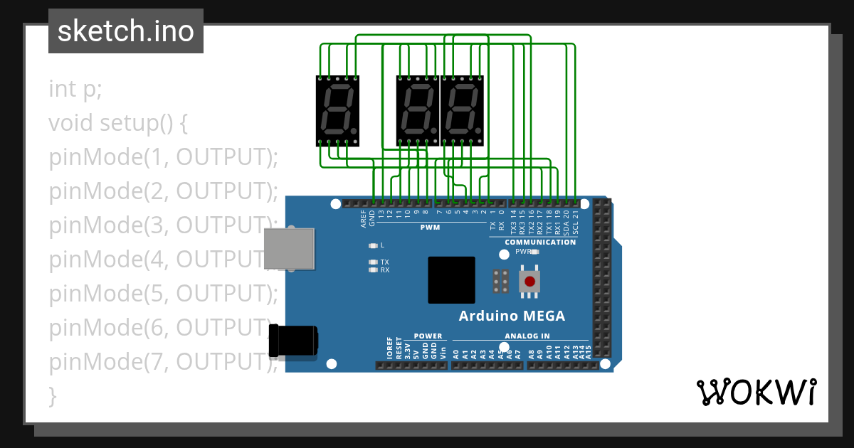 seven - Wokwi ESP32, STM32, Arduino Simulator