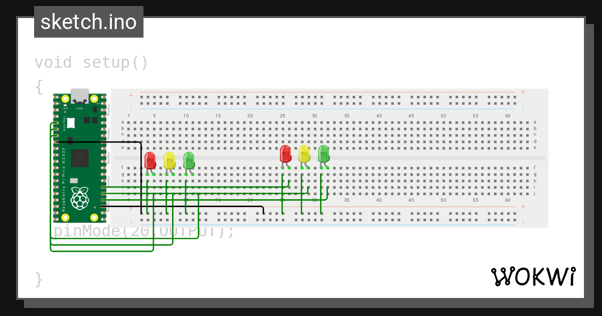 Traffic Light With C Code Wokwi Esp32 Stm32 Arduino Simulator