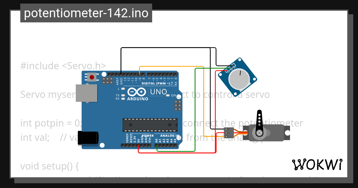 Servo Potentiometer Wokwi Esp32 Stm32 Arduino Simulator 3023