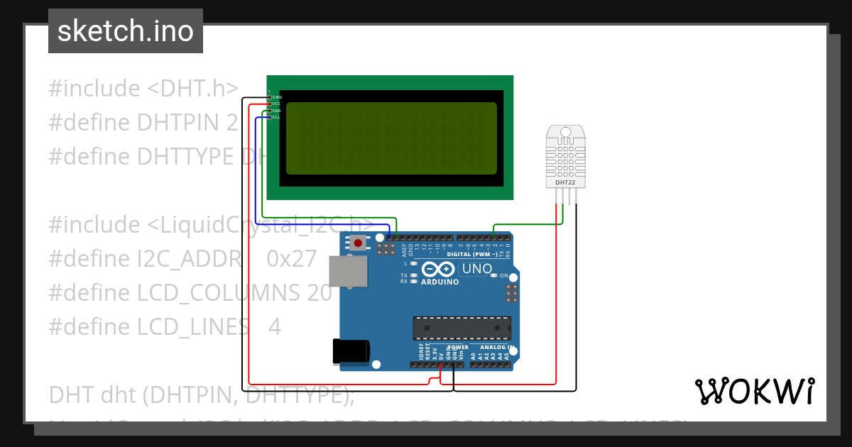 Tugas_DHT-LCD - Wokwi ESP32, STM32, Arduino Simulator