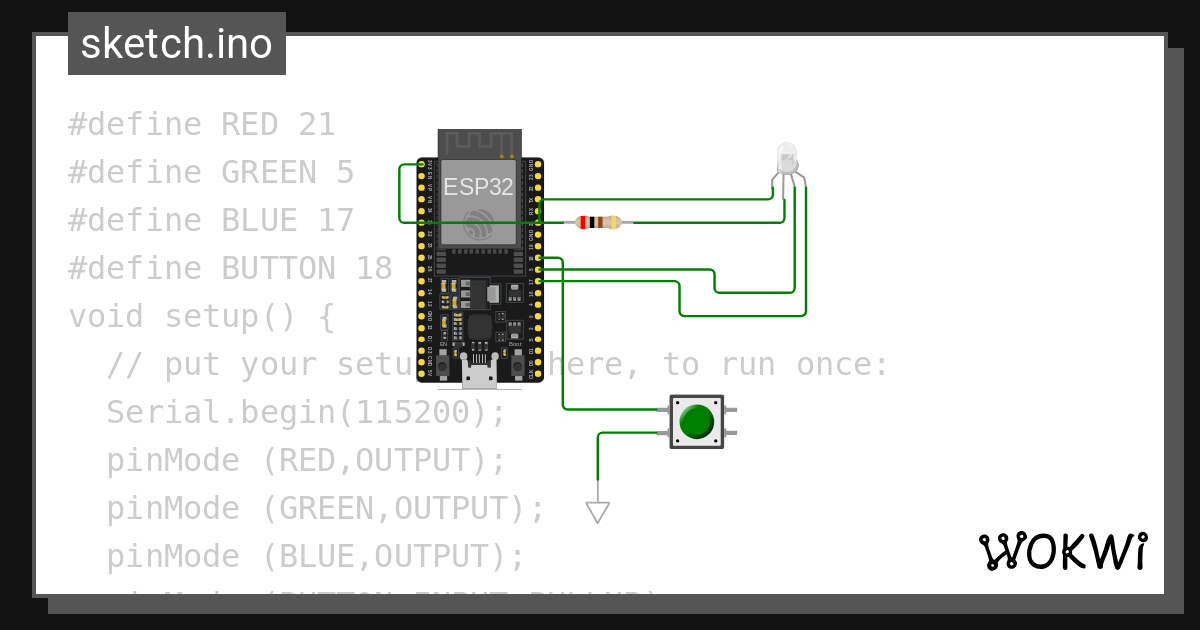 Rgbbutton Wokwi Esp32 Stm32 Arduino Simulator 7370