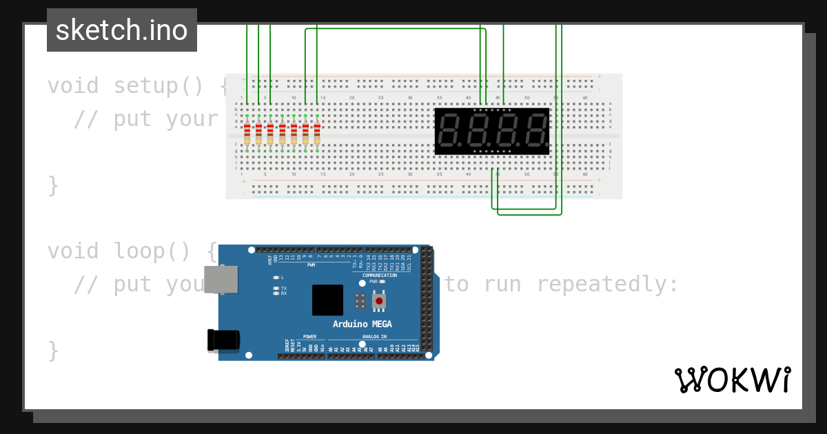 Led 4 Số Wokwi Esp32 Stm32 Arduino Simulator 