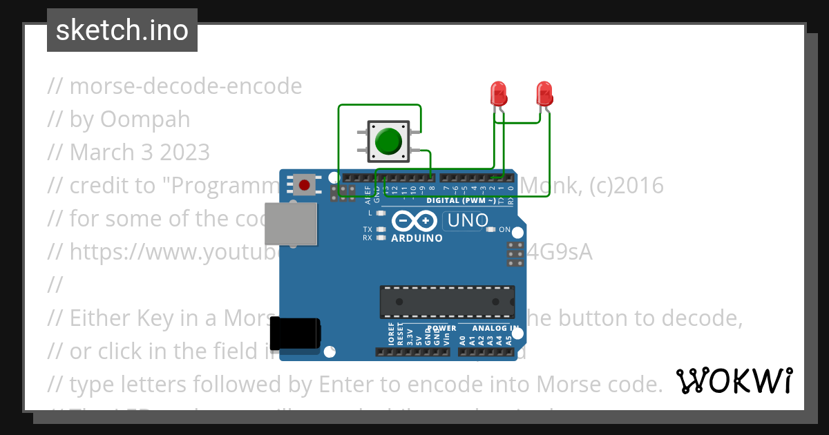 FBH_Morsedecoder - Wokwi ESP32, STM32, Arduino Simulator