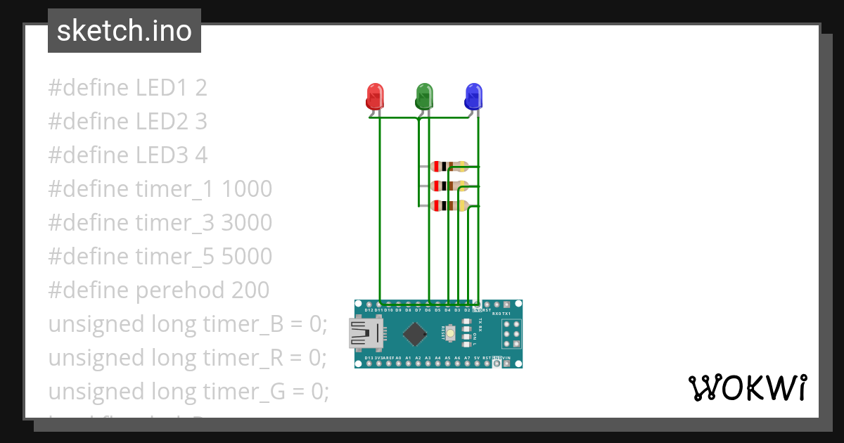 71 моргание по времени Wokwi Esp32 Stm32 Arduino Simulator 9655
