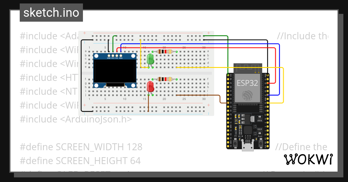 BitcoinTicker Simulation - Wokwi ESP32, STM32, Arduino Simulator