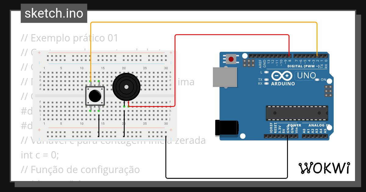 Contadores - Wokwi ESP32, STM32, Arduino Simulator