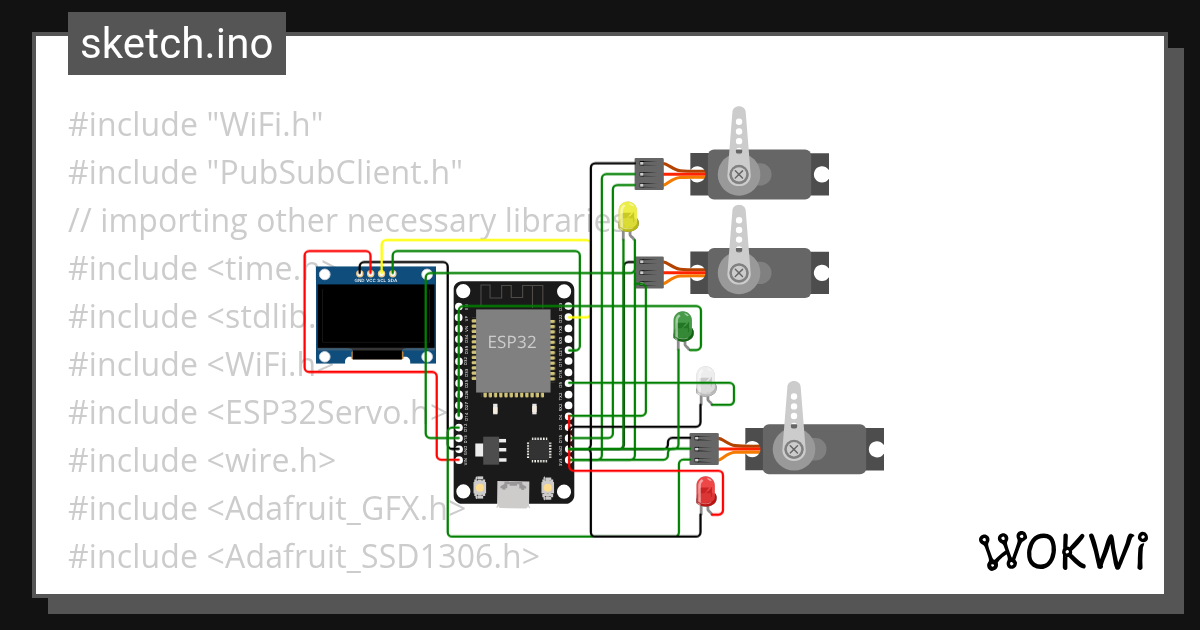 class 300 - space rocket launch (iot) - Wokwi ESP32, STM32, Arduino Simulator