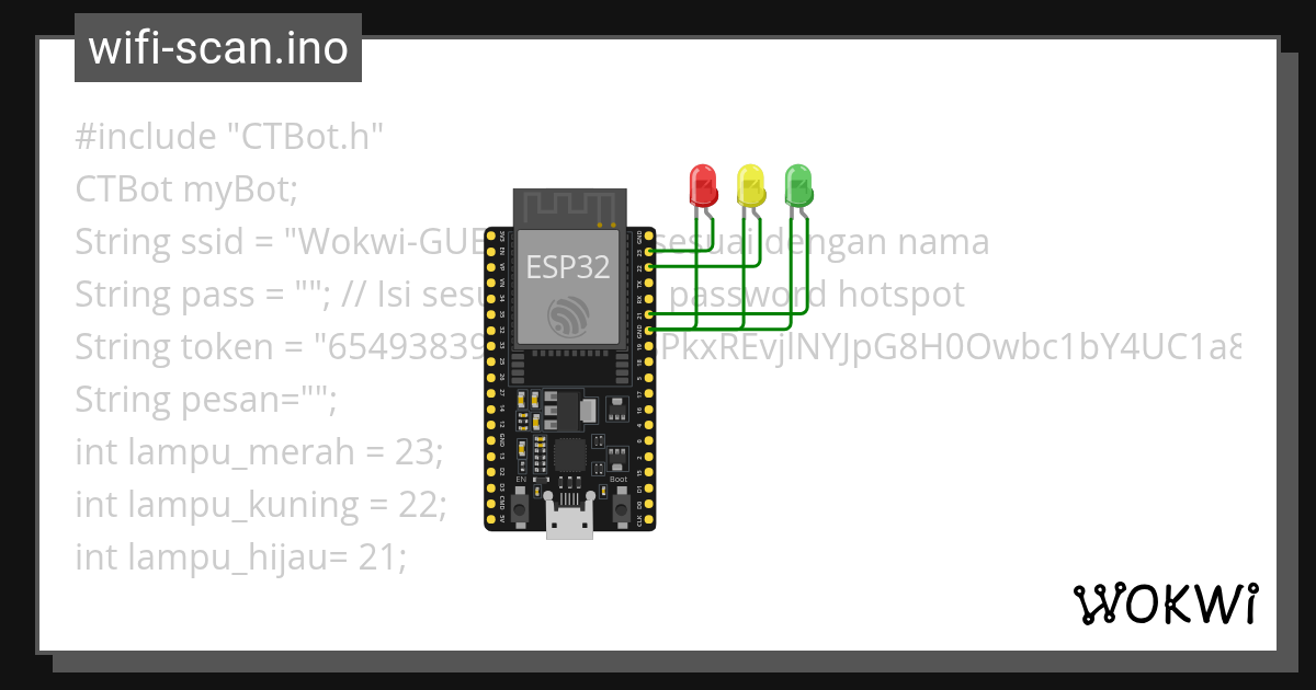 Unit 3 percobaan 2 - Wokwi ESP32, STM32, Arduino Simulator