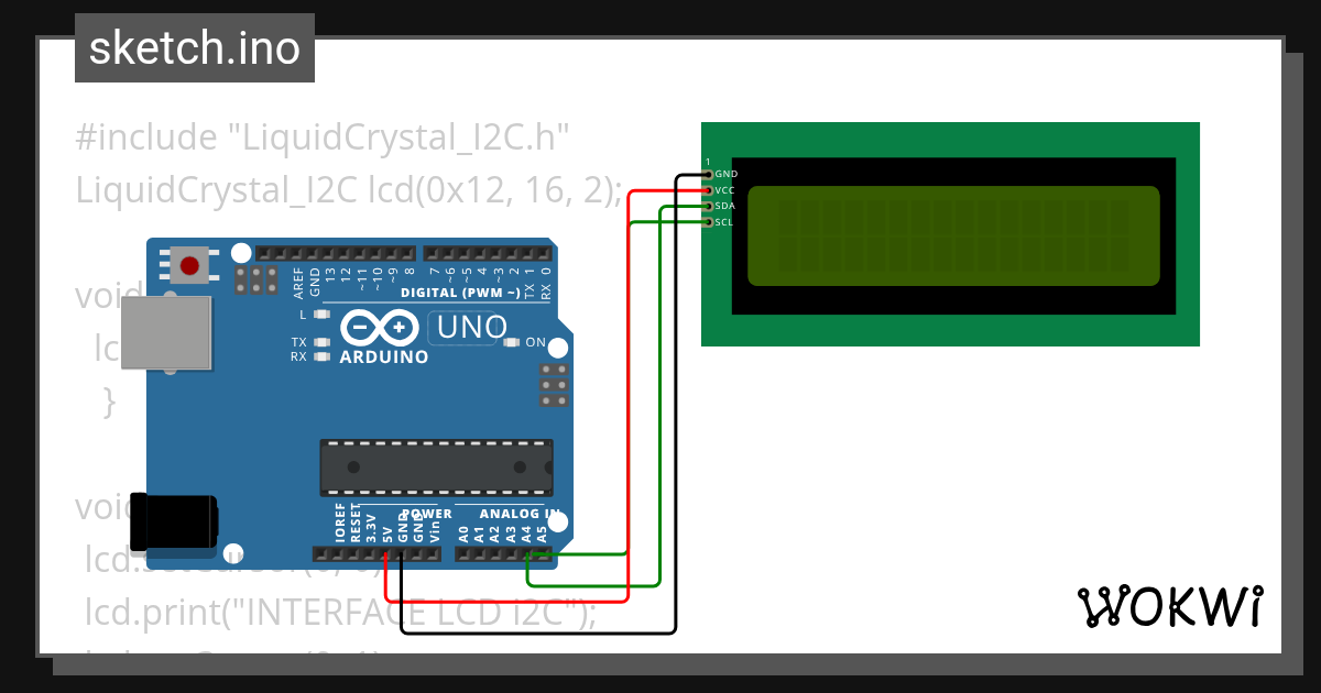 LiquidCrystal I2C - Wokwi ESP32, STM32, Arduino Simulator LiquidCrystal I2C - Wokwi ESP32, STM32, Arduino Simulator