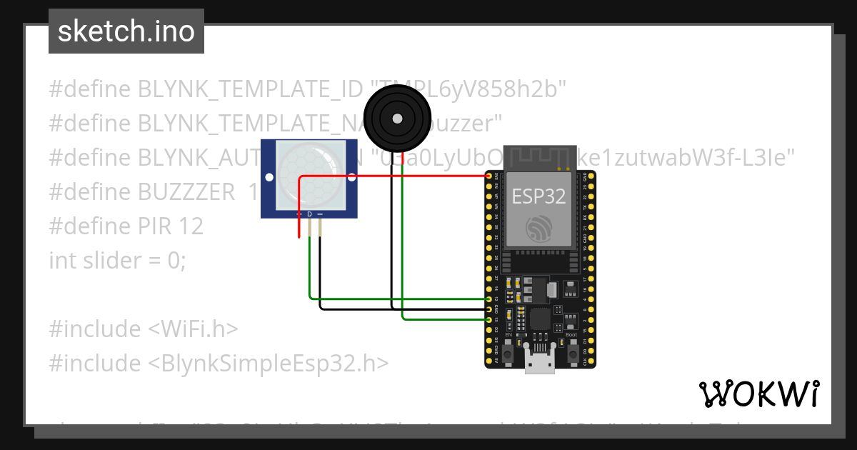 Buzzer Warning Wokwi Esp32 Stm32 Arduino Simulator