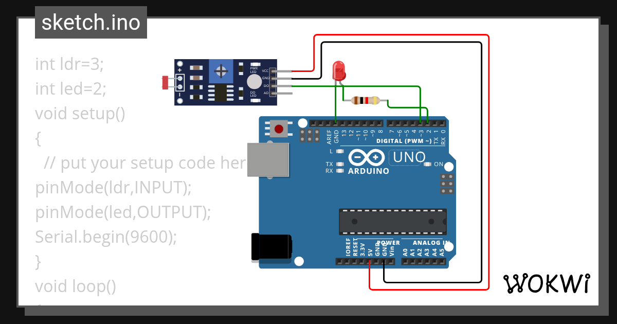 Ldr And Led Interface Copy Wokwi Esp32 Stm32 Arduino Simulator