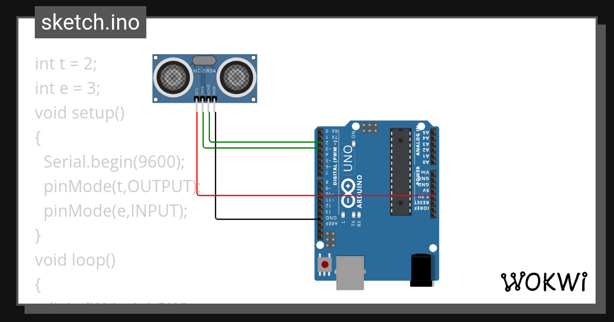 ultra sensor - Wokwi ESP32, STM32, Arduino Simulator