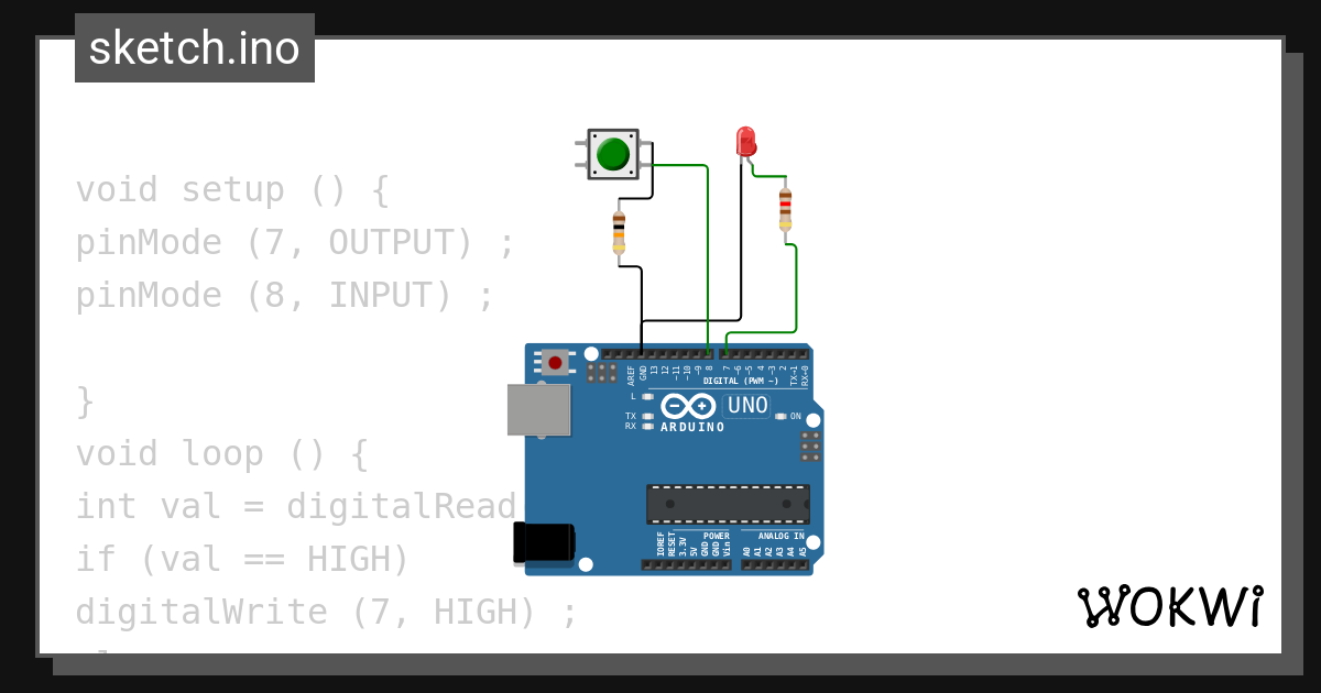 Tlacidlo Pull Down 21123 Wokwi Esp32 Stm32 Arduino Simulator 5456
