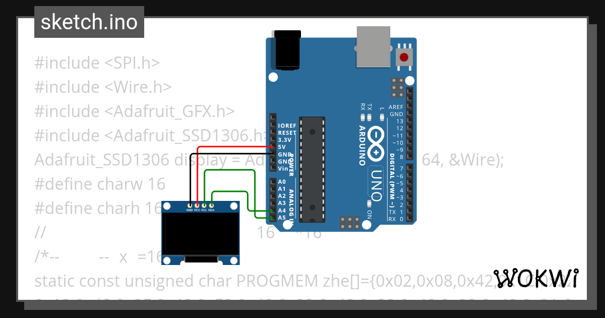oled duogehanzi - Wokwi ESP32, STM32, Arduino Simulator