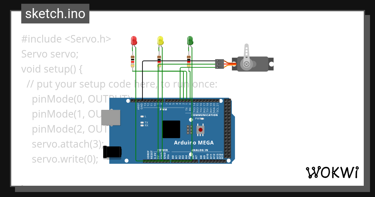 Traffic lights - Wokwi ESP32, STM32, Arduino Simulator