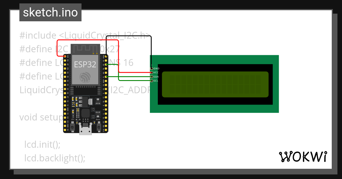 LCD Temp - Wokwi ESP32, STM32, Arduino Simulator