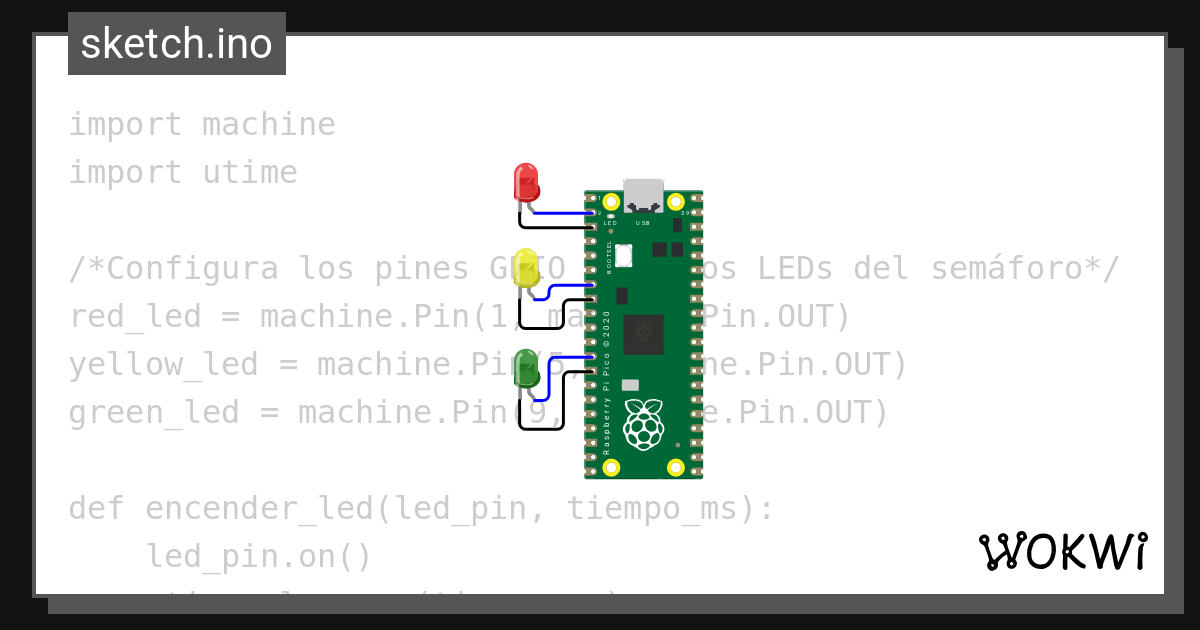 Semaforo Wokwi Esp32 Stm32 Arduino Simulator 2468