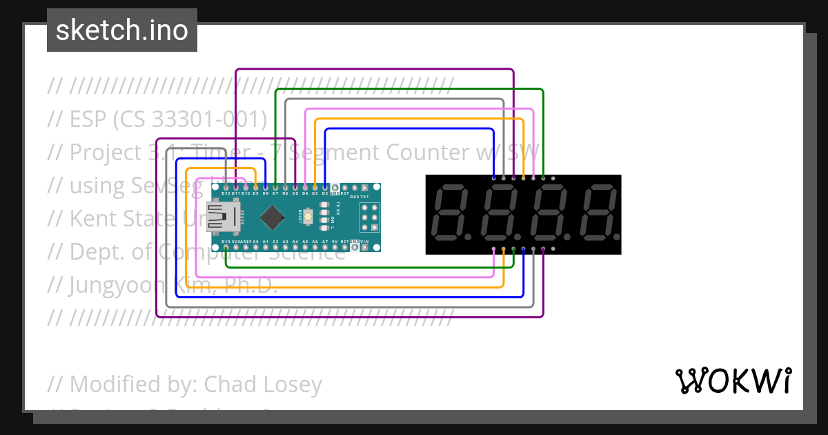 Project 3 Problem 2 - Wokwi ESP32, STM32, Arduino Simulator