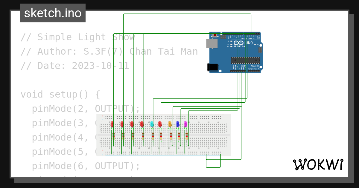 Testing Light Pattern 1 Copy Wokwi Esp32 Stm32 Arduino Simulator 0498