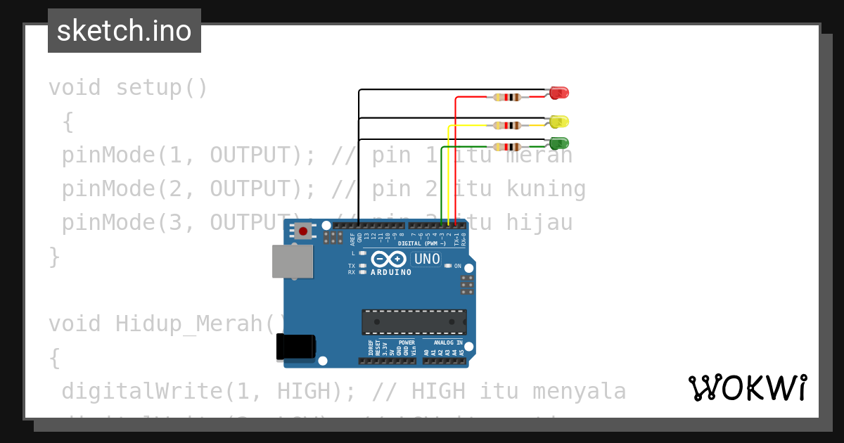 Traffic Light 1 Xii4 K5 Wokwi Esp32 Stm32 Arduino Simulator 