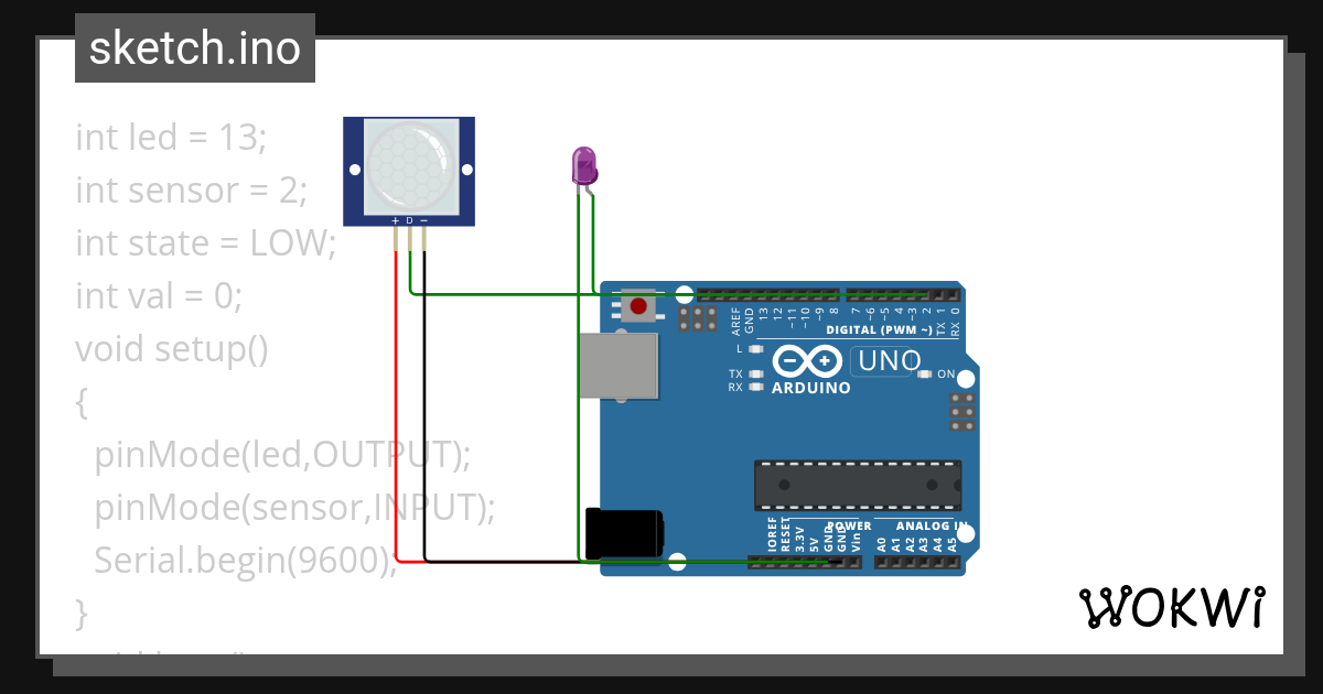 Pir Sensor Wokwi Esp32 Stm32 Arduino Simulator 2494