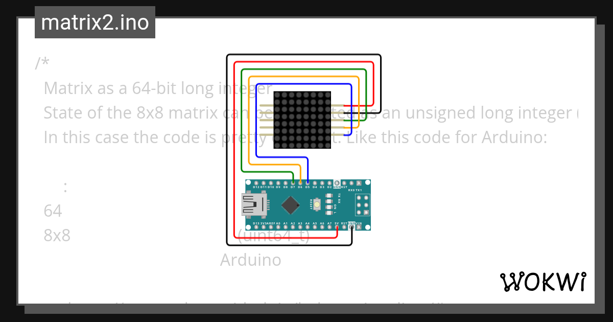 matrix2 - Wokwi ESP32, STM32, Arduino Simulator