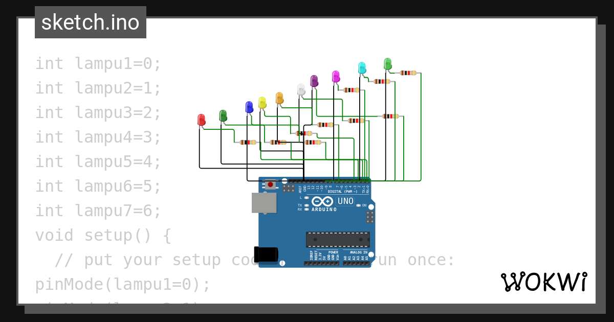 Percobaan Led 1 Wokwi Esp32 Stm32 Arduino Simulator