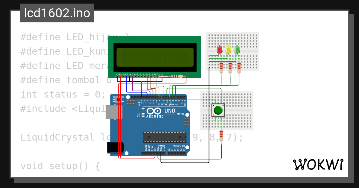 Tugas Robotik Wahyu Heru Saputra Lcd Dengan Traffic Light Wokwi Esp32 2489